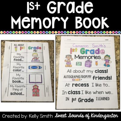 Kindergarten End of the Year Memory Books