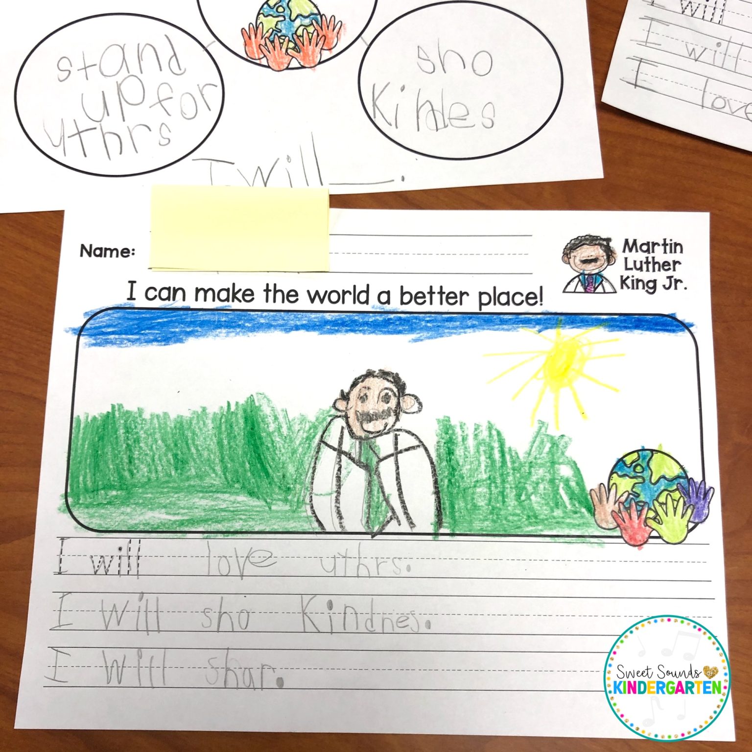 Martin Luther King Jr. Day Writing Freebie!